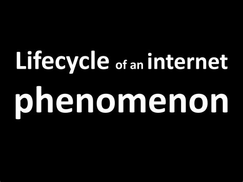 The Lifecycle Of An Internet Phenomenon Ppt