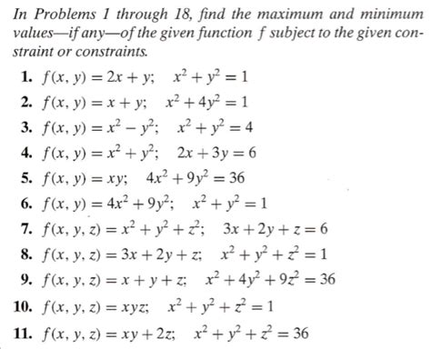 Solved In Problems Through Find The Maximum And Chegg Com