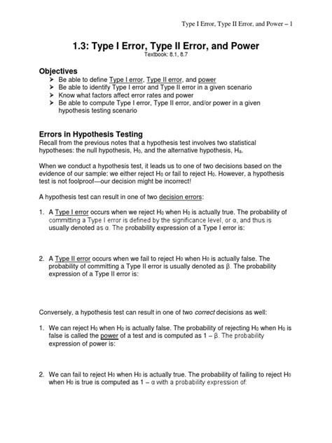 1 3 type i error type ii error and power pdf download free pdf type