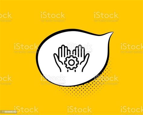 직원 핸즈 라인 아이콘입니다 작업 기어 기호 개발 톱니바퀴 벡터 개발에 대한 스톡 벡터 아트 및 기타 이미지 개발 고급 기어 기계 부분 Istock
