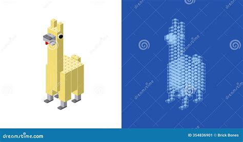 Lama Blueprint Project Idea And Implementation Vector Stock Illustration Illustration Of