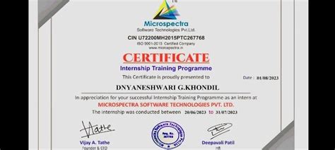 Dnyaneshwari Khondil On Linkedin Internship Opportunity Thankyou Internship Finally