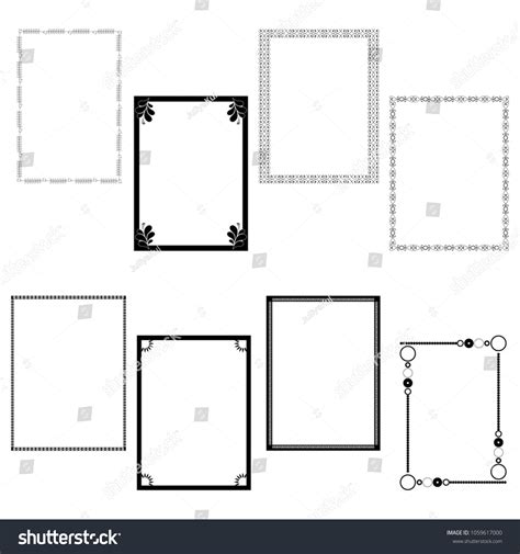 Frame Space Text Eight Different Black Stock Vector Royalty Free