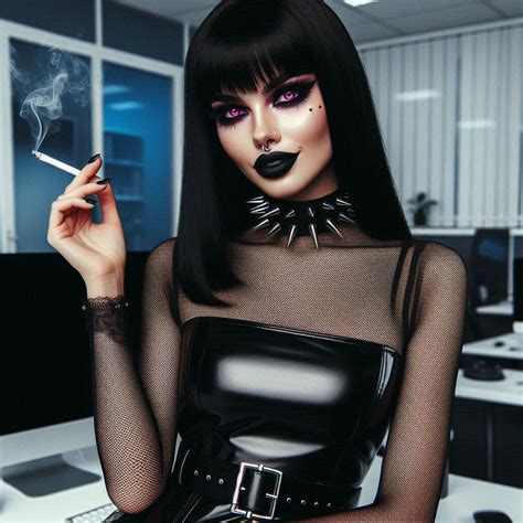 Nsfw Candics V1 Masters Smoking Goth Look By Candicoatedslut On