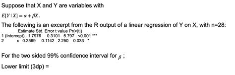 Solved Suppose that X and Y are variables with E YX α βX Chegg