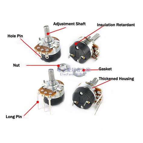 Variable Resistor Potentiometer Switched Pot Linear Logarithmic 5 10 50 100 500k Ebay Uk