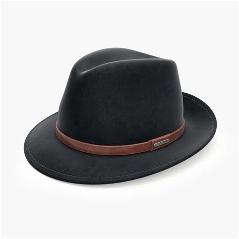Fedora Hat Black 3d Model 24 Fbx Obj Max Free3d