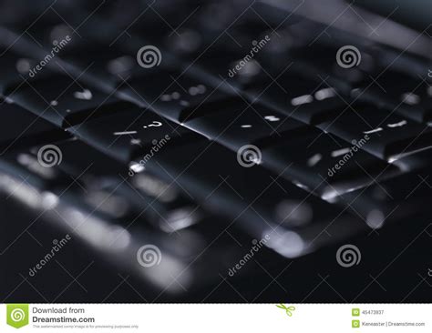 Closeup Of Backlit Computer Laptop Keyboard Selective Focus On Question Mark Key Ideal For
