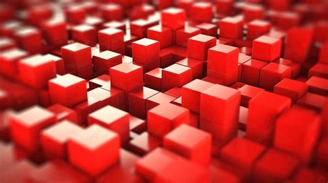 Minimalist Abstract Background With A 3d Central Cube And Variably Heightened Cubes Illustration