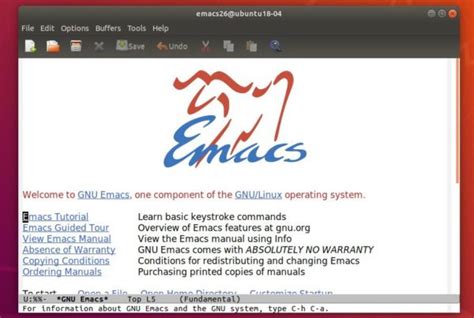 Gnu Emacs 262 Released How To Install In Ubuntu 1804 Open Source Society Malta