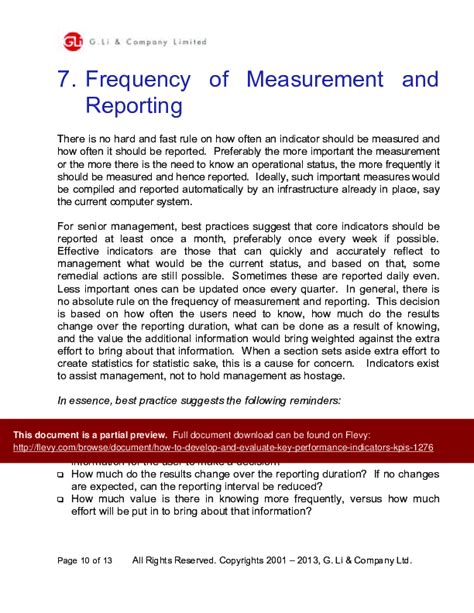 How To Develop And Evaluate Key Performance Indicators KPIs PDF