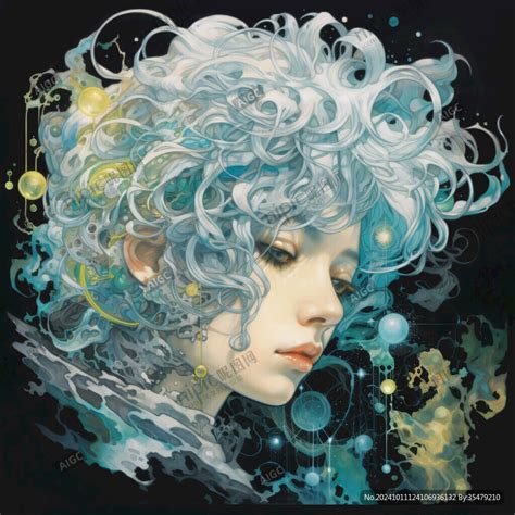 Ai创作图插画 日本数码艺术 插画梦幻女孩 宇宙女孩插画 蓝色女孩插画 插画 时尚奇幻插画 数字艺术女孩 蓝色系女孩手绘 梦幻少女插画 数字油画插画设计 高精女孩原画稿 梦幻人物创意插画