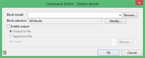 Vulcan Block Manipulation Command Editor Delete Blocks