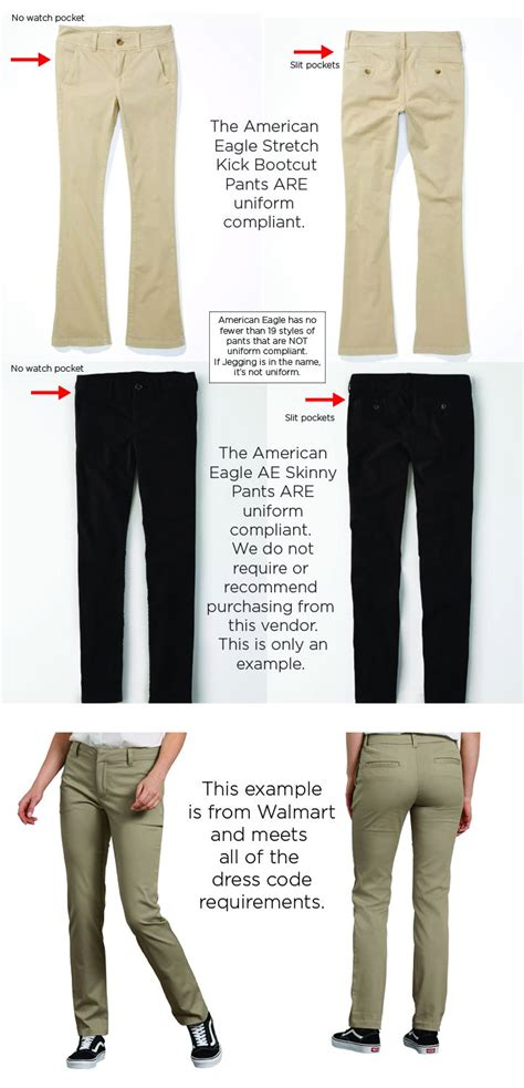 Uniform Pants A Visual Guide Dowling Catholic Campus Store