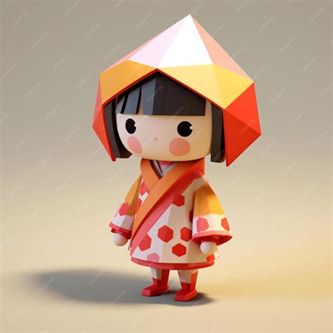 Premium Ai Image Low Poly 3d Characters Cartoon Illustration Vector