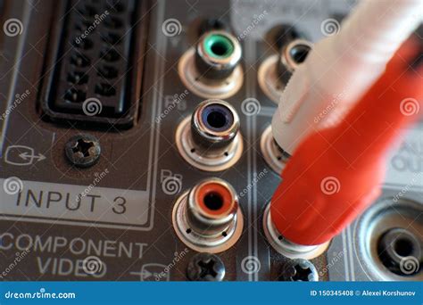 Input Output Panel On The Back Of A Plasma TV Stock Photo Image Of Hdmi Antenna 150345408