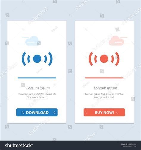 Basic Essential Signal Ui Ux Blue Stock Vector Royalty Free 1422580328 Shutterstock