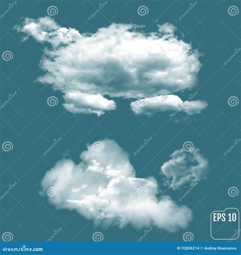 Wonderful Realistic Thunderclouds Vector Stock Vector Illustration