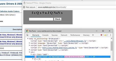 Plain Text Captcha On Realtek Driver Downloads Album On Imgur