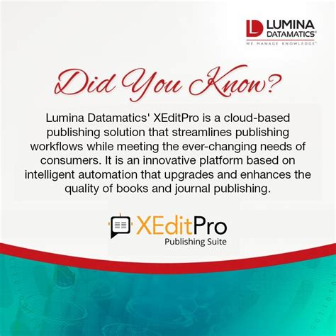 Xeditpro Digital Publishing Solution Lumina Datamatics
