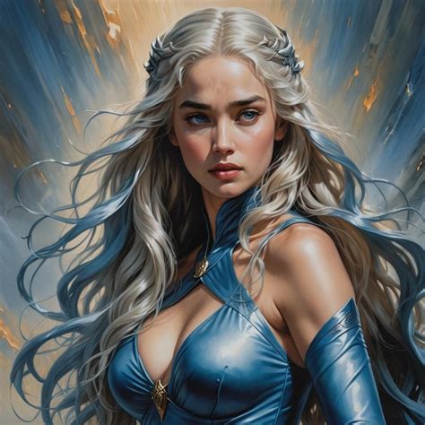close up of beautiful Daenerys Targaryen - AI Generated Artwork - NightCafe Creator