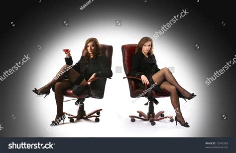 Sexy Twins Wearing Stockings Isolated On Stock Photo Shutterstock