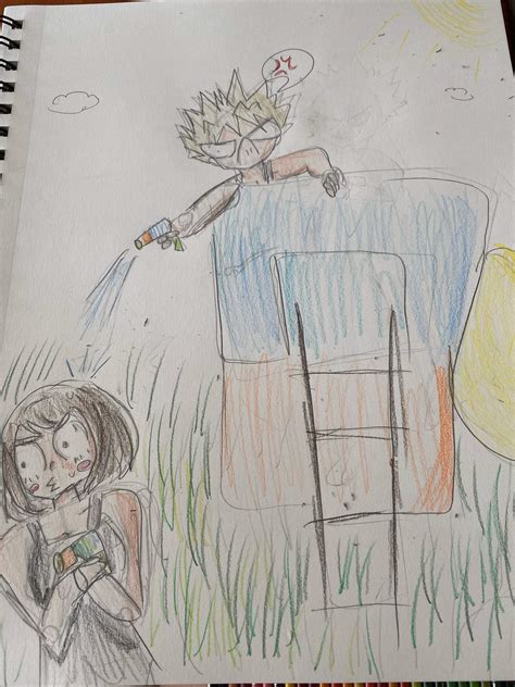 Uraraka And Bakugo Having A Water Gun Fight My Hero Academia Amino