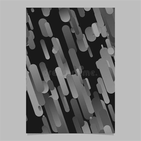Grey Modern Gradient Rounded Stripe Pattern Brochure Background Template Stock Vector