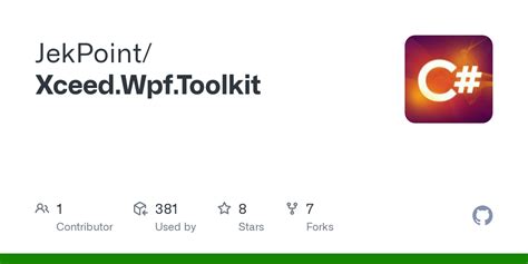 GitHub JekPoint Xceed Wpf Toolkit