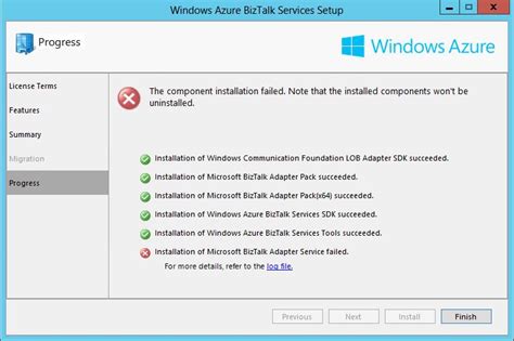 Microsoft Biztalk Adapter Service Setup Wizard Ended Prematurely