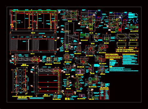 Details Of The Typical Construction Of Canopy Dwg Detail For Autocad