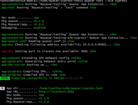 Cypress E2e Testing Locks Up With Quasarapp106 · Issue 5059