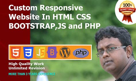 I Will Create Custom Website With Html Template Using Html Bootstrap