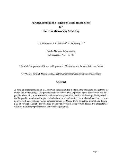 Pdf Parallel Simulation Of Electron Solid Interactions For Electron