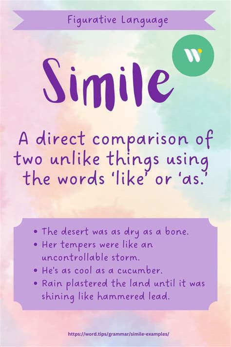 Examples Of Similes Artofit