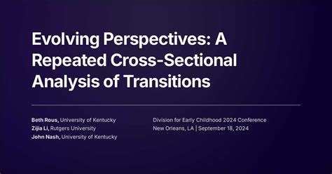 Evolving Perspectives A Repeated Cross Sectional Analysis Of Transitions