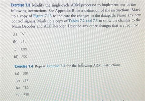 Solved Exercise 73 Modify The Single Cycle Arm Processor To
