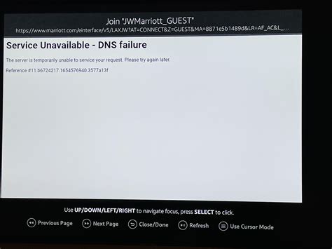 Marriott Wifi Problem Service Unavailable Dns Failure Fix On Reddit