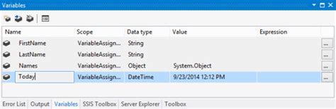 All About Ssis Variables Part 3 Variable Assignment Codeproject