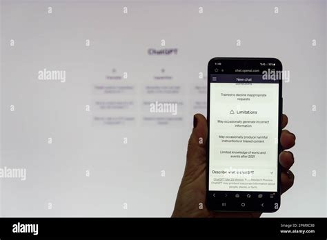 Chatgtp With Hand Holding Mobile With Bot Screen Inputting Question