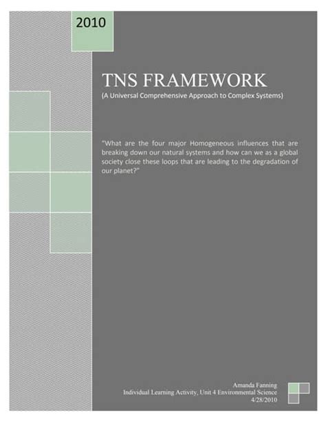 Tns Framework Pdf