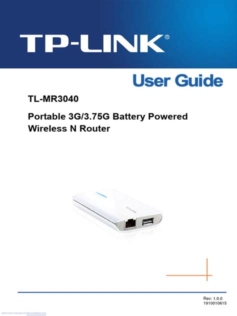 Manual Tp Link Tl Mr3040 Pdf Wi Fi Wireless Lan