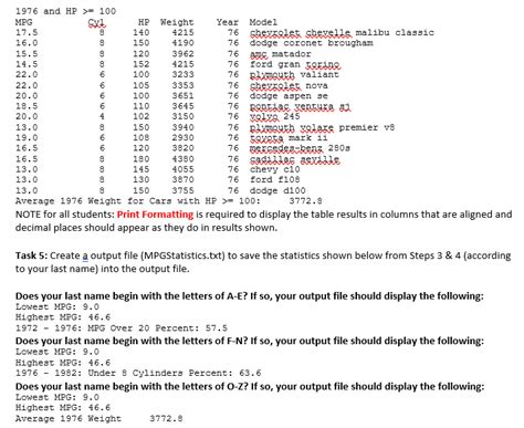 Solved Task Read The Files And Create The Arrays And Chegg Com
