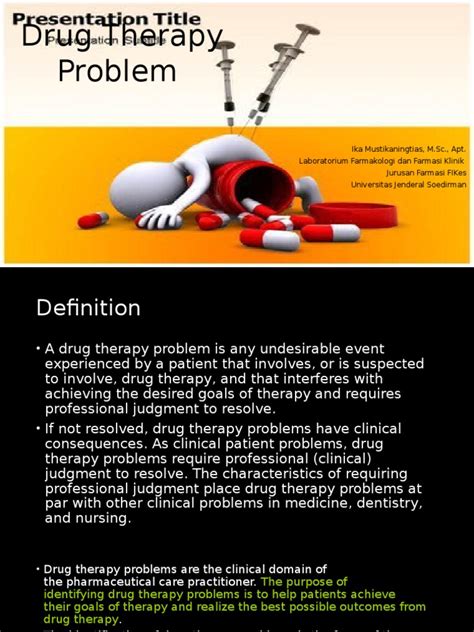Drug Therapy Problem Pdf Dose Biochemistry Chemistry