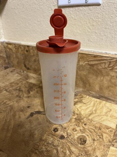 Tupperware Sweet Saver Syrup Container W Red Lid And Pour Spout 640 6