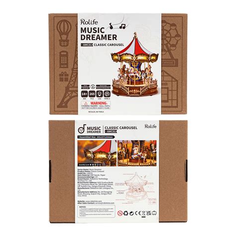 Rolife Classic Carousel 3d Wooden Puzzle Amc01 Robotime Online