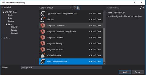 asp core 2 2 with libman npm and webpack 4