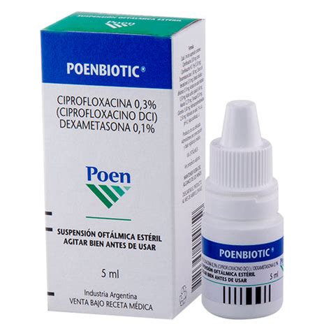 Poenbiotic Ungüento Oftálmico Ciprofloxacino Y Dexametasona X 35g