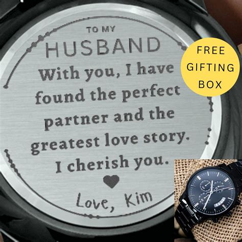Husband T Watch From Wife Anniversary Valentines Christmas