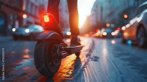 Futuristic Maglev Scooters Speeding On Urban Streets Advanced